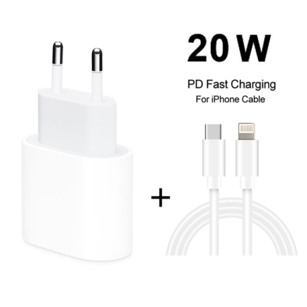 Apple Chargeur iPhone 20W avec Câble USB-C - Media-shopping.ma