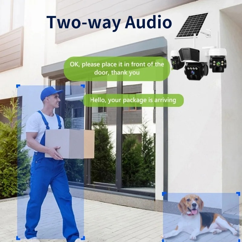 Caméra de Surveillance 4G Solaire Sans Fil – Carte SIM, Extérieur ...