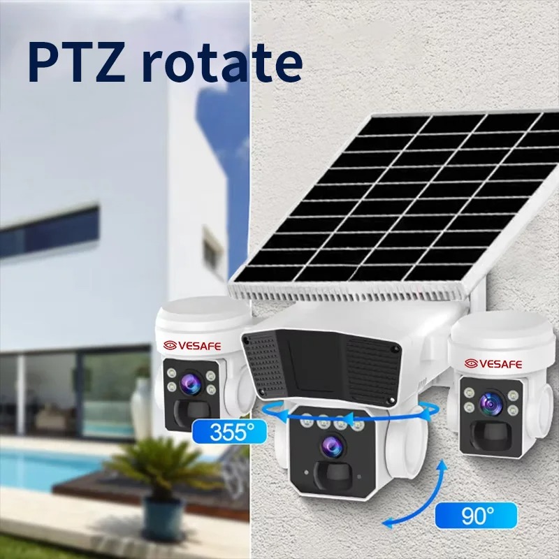 Caméra de Surveillance 4G Solaire Sans Fil – Carte SIM, Extérieur ...