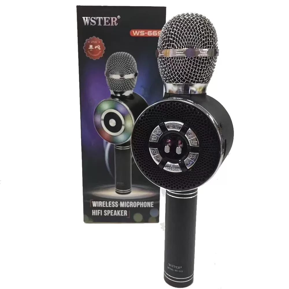 Microphone Bluetooth WSTER avec Haut-Parleur HiFi WS-669 - Media ...