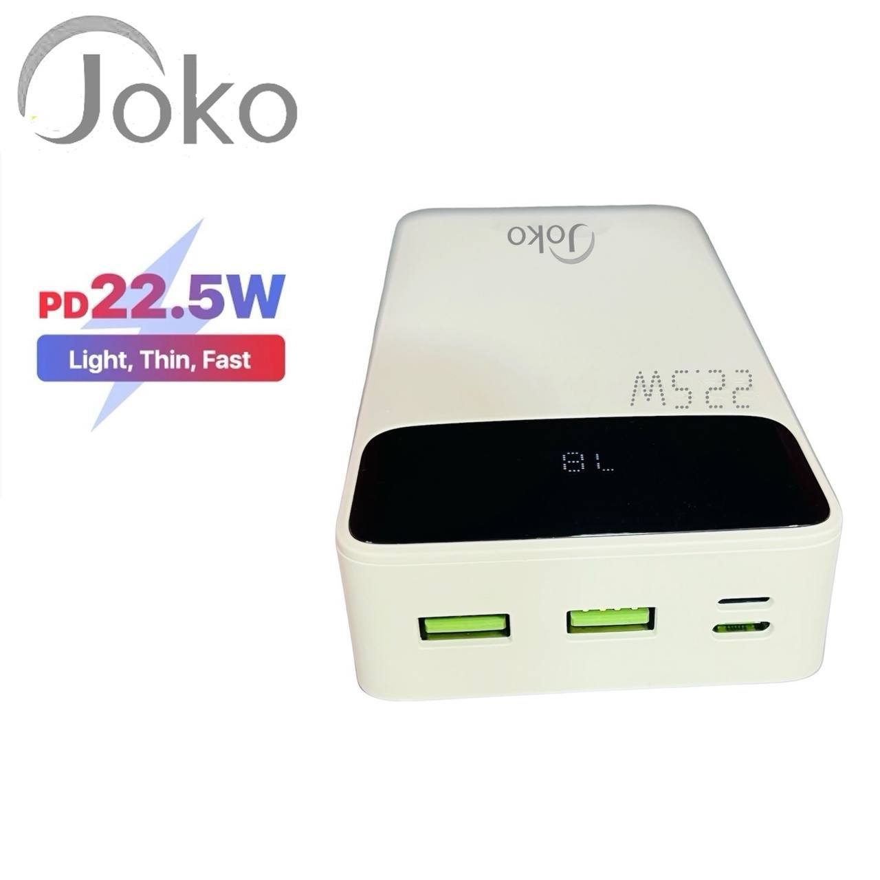 JoKo Power Bank 20 000 mAh avec Charge Rapide - Media-shopping.ma