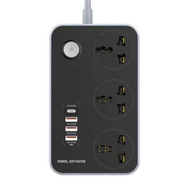 Bloc Multiprise SH PS-35 avec 3 Socket - Media-shopping.ma